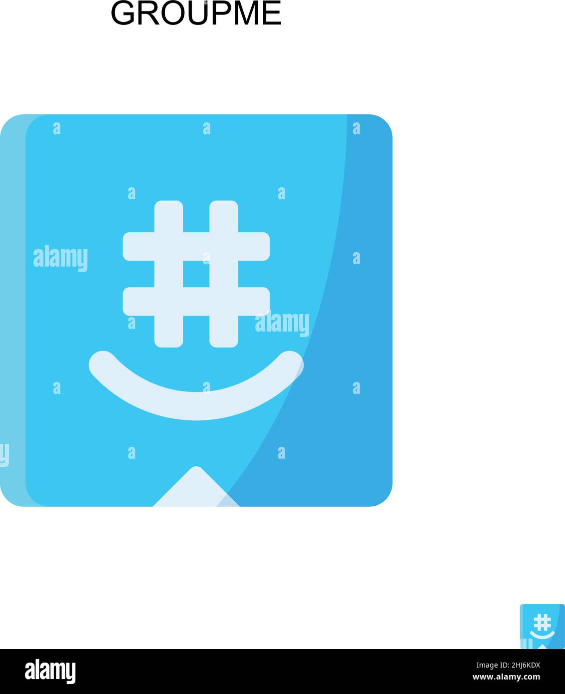 Groupme Simple vector icon. Illustration symbol design template for web ...