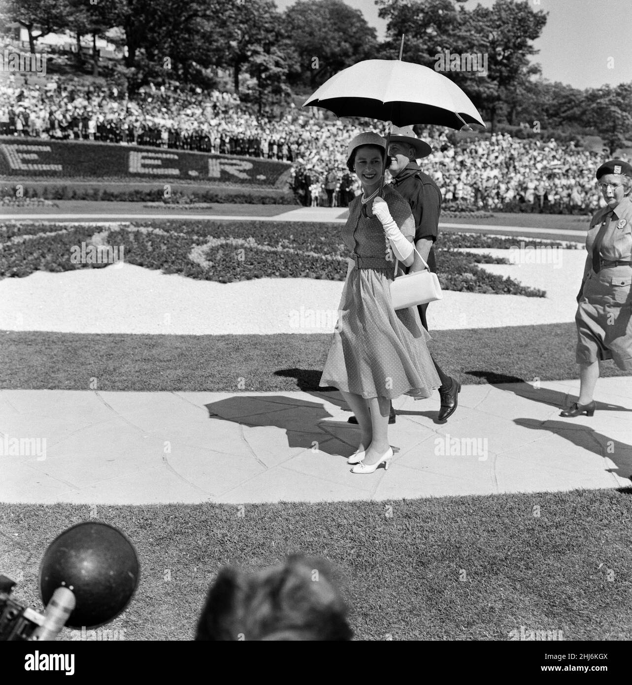 Queen Elizabeth II pictured during the Royal tour of Canada. June 1959 ...
