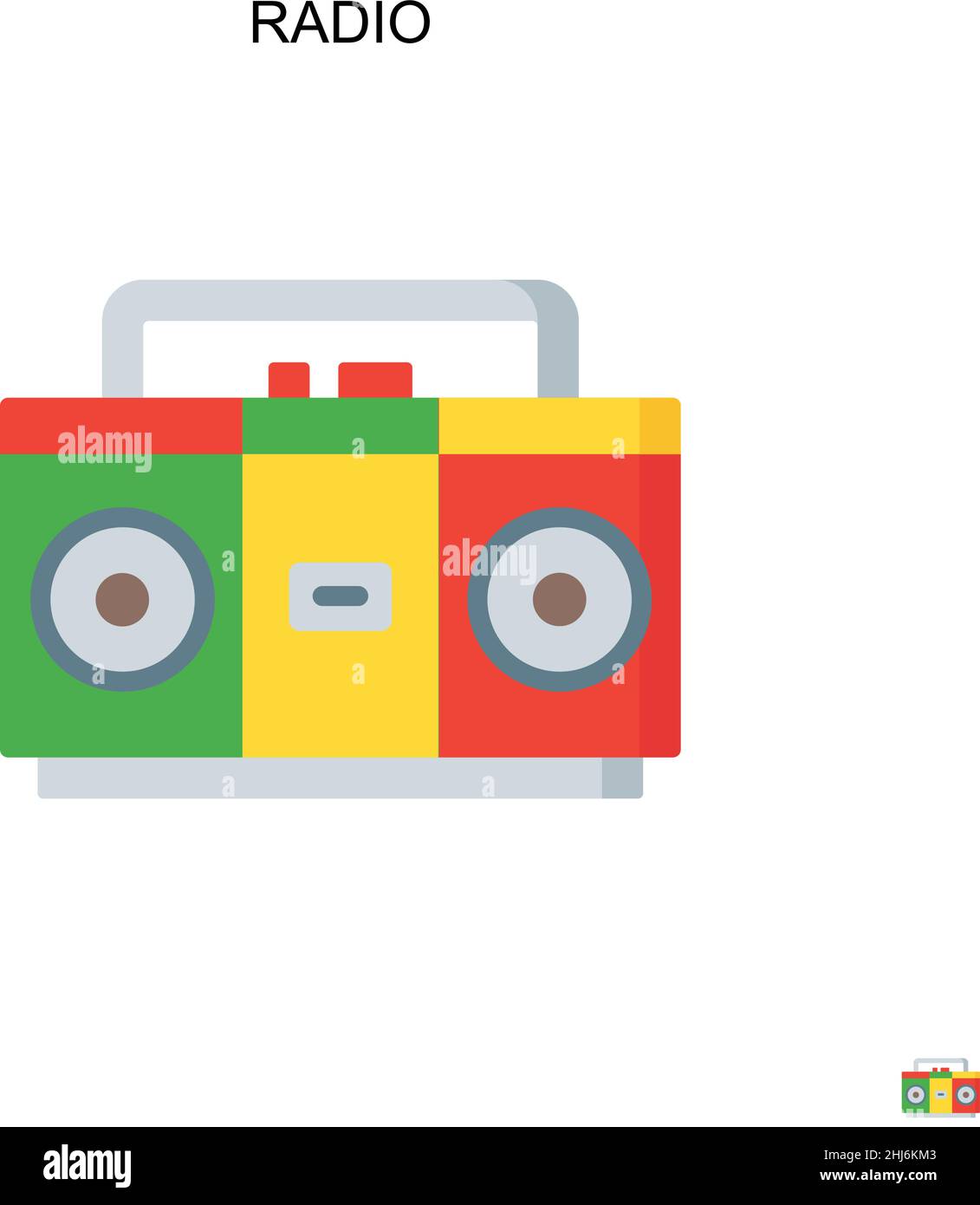 Radio Simple vector icon. Illustration symbol design template for web ...