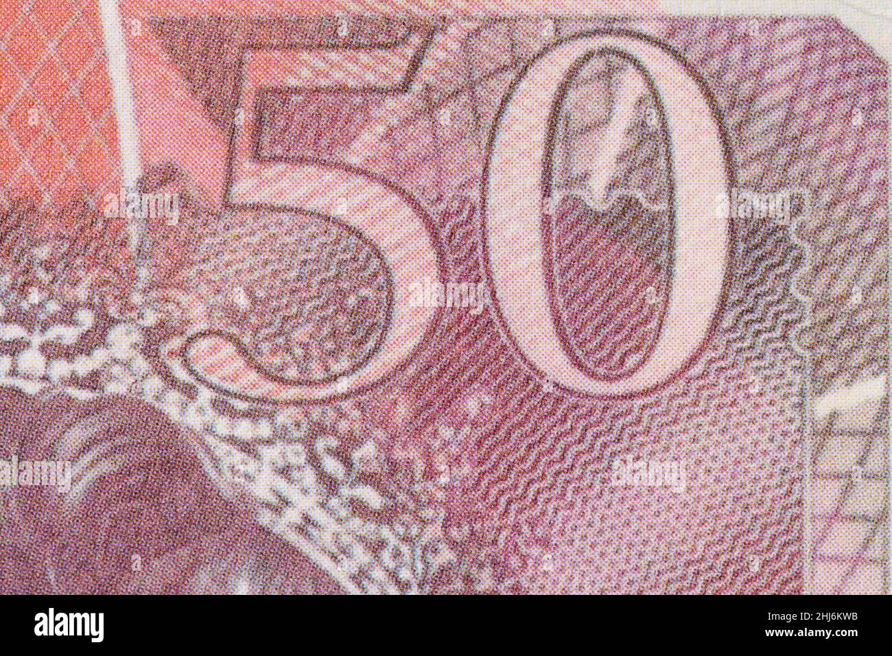 fifty pounds sterling. separate elements of banknotes. High quality ...