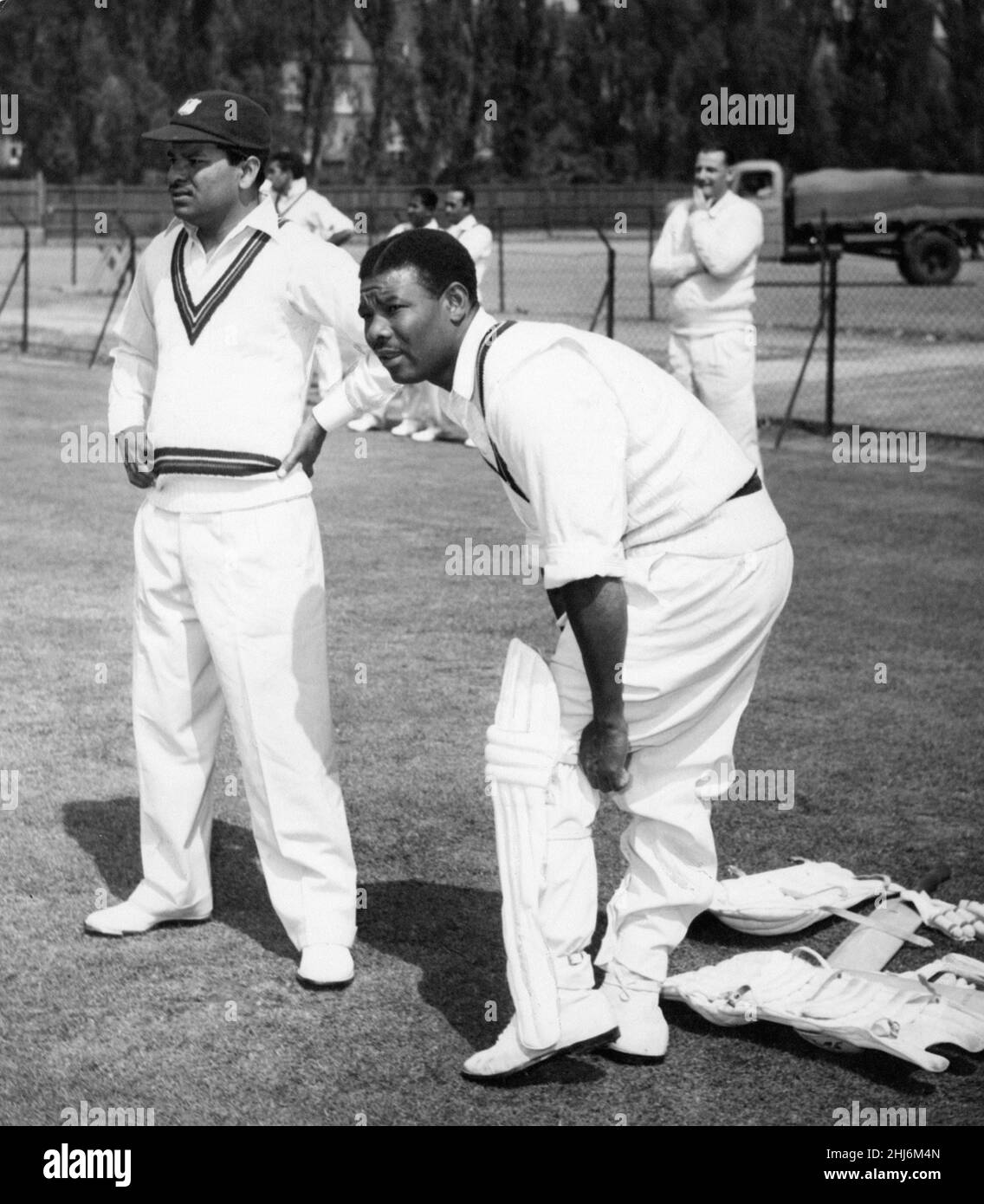 West indies everton weekes Black and White Stock Photos & Images - Alamy