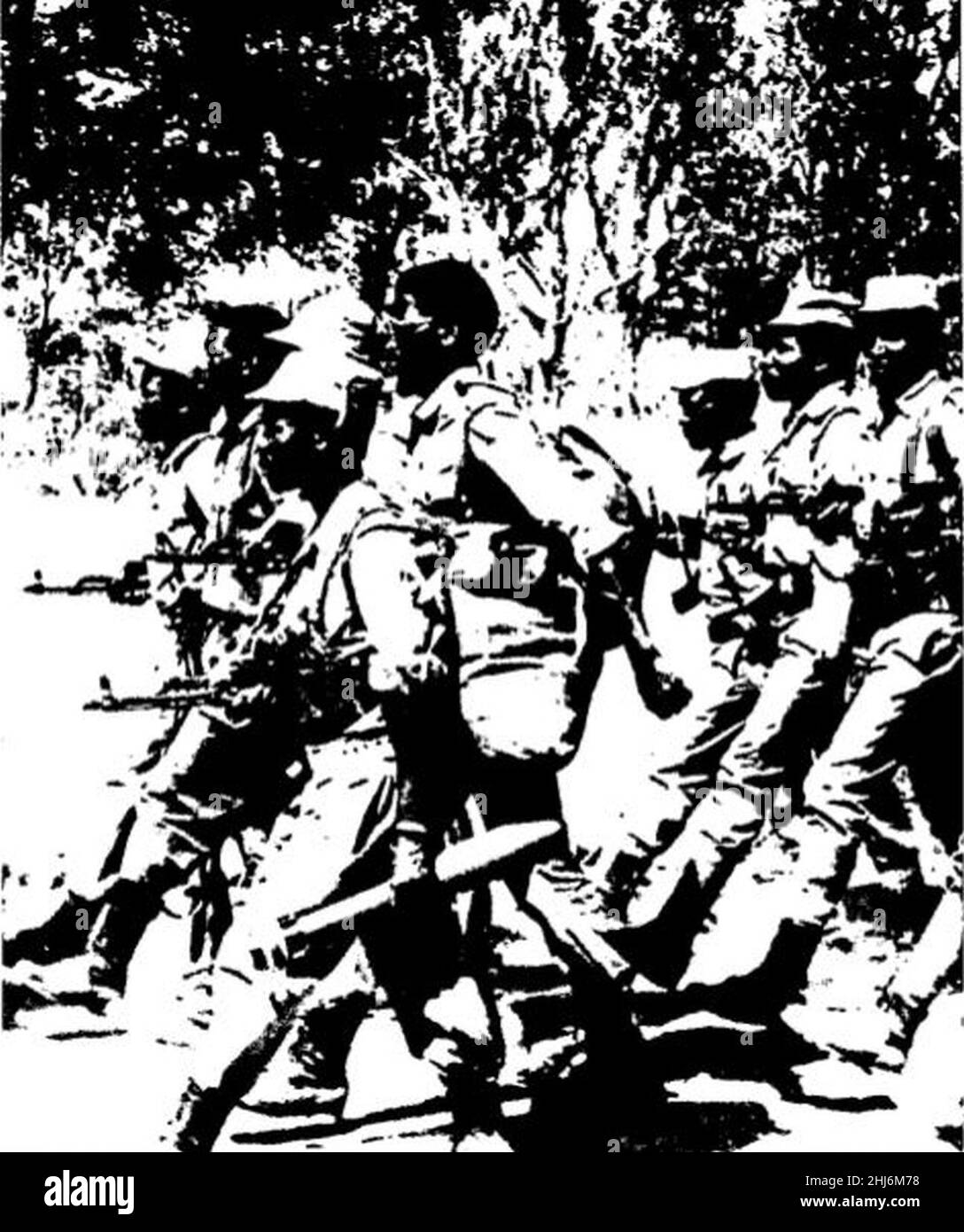 SWAPO PLAN unit on the march1 Stock Photo - Alamy