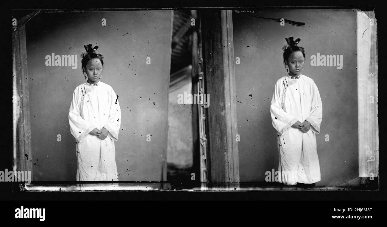 Swatow, China a girl. Photograph by John Thomson, 1869 Stock Photo - Alamy
