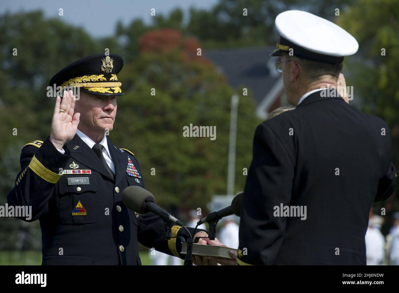 Swears in U.S. Army Gen. Martin E. Dempsey as the 18th Chairman of the ...