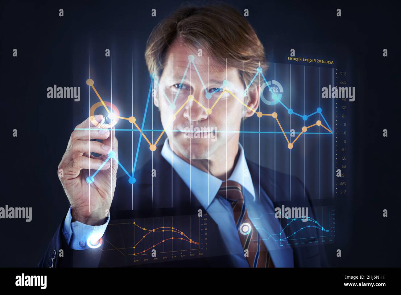 Technology making business easy. Cropped shot of a businessman writing ...