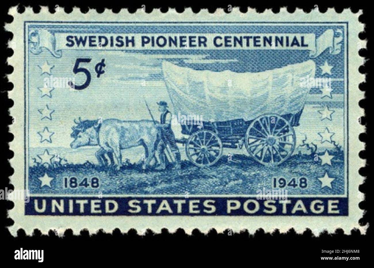 Swedish pioneer (Midwest) 1948 U.S. stamp.1 Stock Photo - Alamy