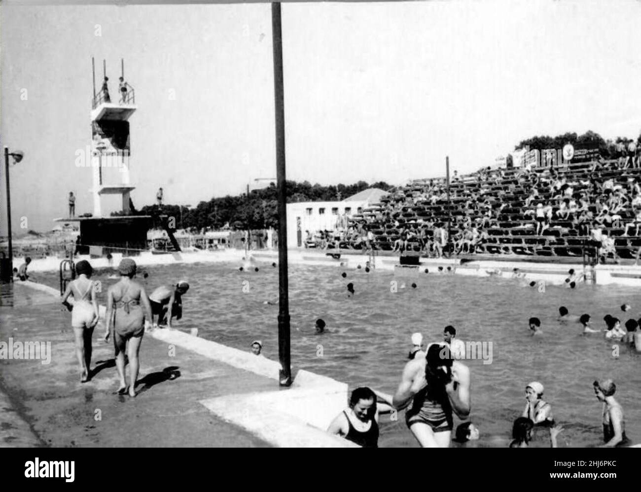 Swimming pool of Bat Galim casino Stock Photo - Alamy