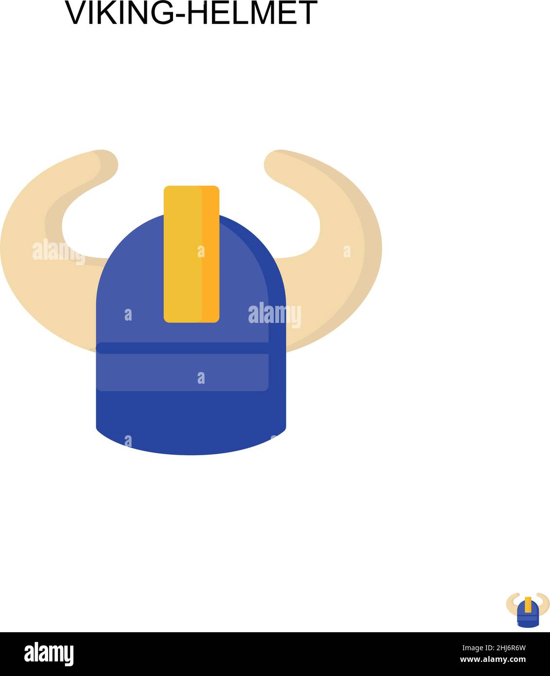 Viking-helmet Simple vector icon. Illustration symbol design template ...