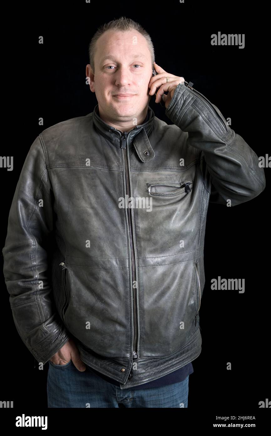 Tilburg, Netherlands. Studio Portrait of a caucasian, male construction ...