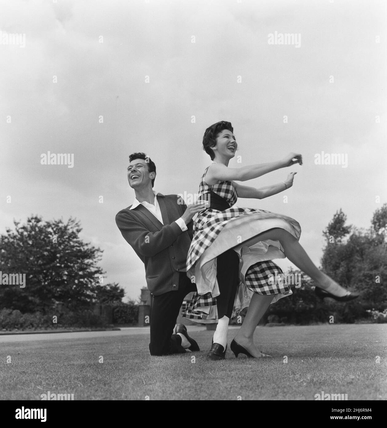 Lionel Blair and his sister Joyce flying high in a routine rehearsal ...