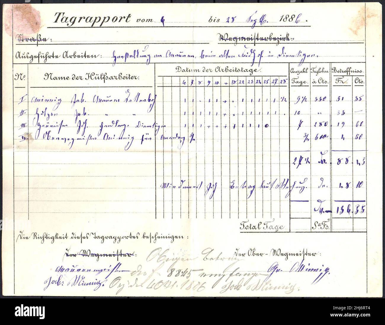 Day report hi-res stock photography and images - Alamy