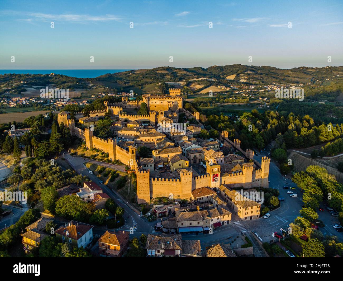 Gradara medieval village view hi-res stock photography and images - Alamy