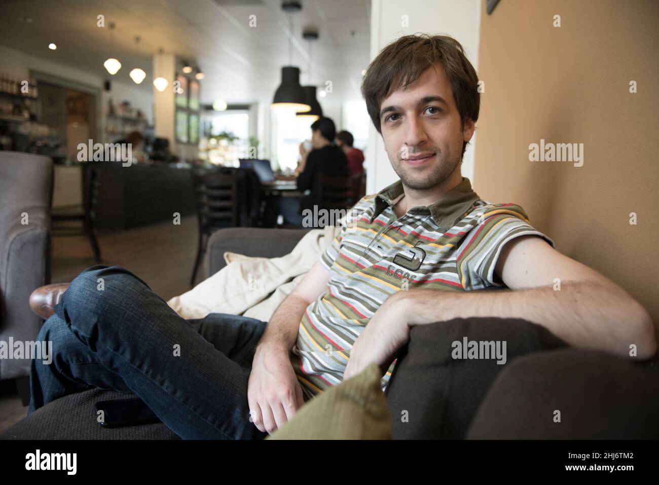 Tilburg, Netherlands. Portrait of a young adult caucasian male poet ...
