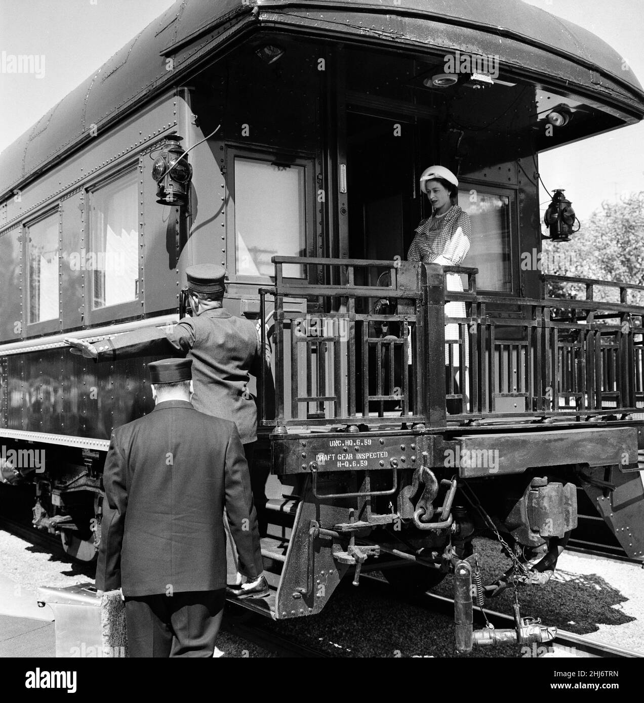 Queen Elizabeth II during the Royal tour of Canada. The Queen is ...