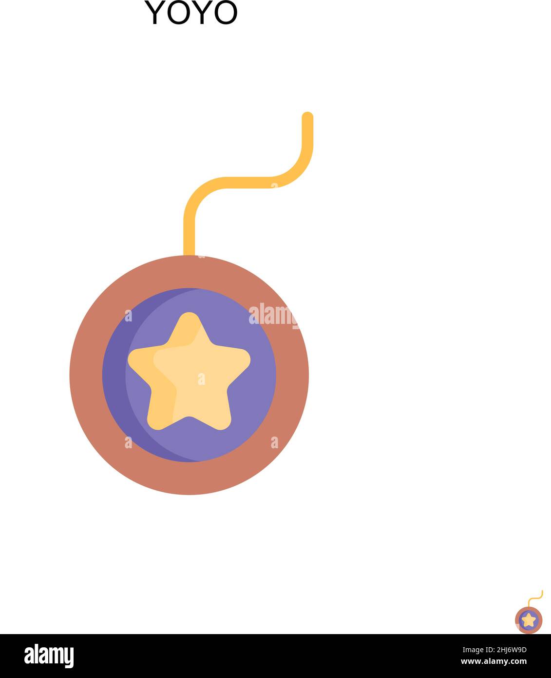 Yoyo Simple vector icon. Illustration symbol design template for web ...