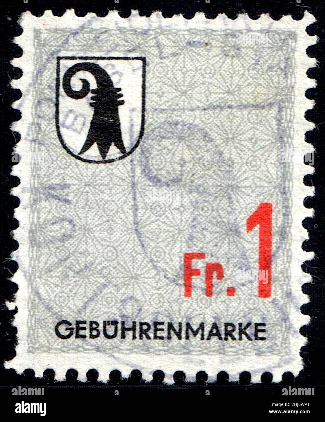 Switzerland Basel police revenue 1Fr - 100A Stock Photo - Alamy