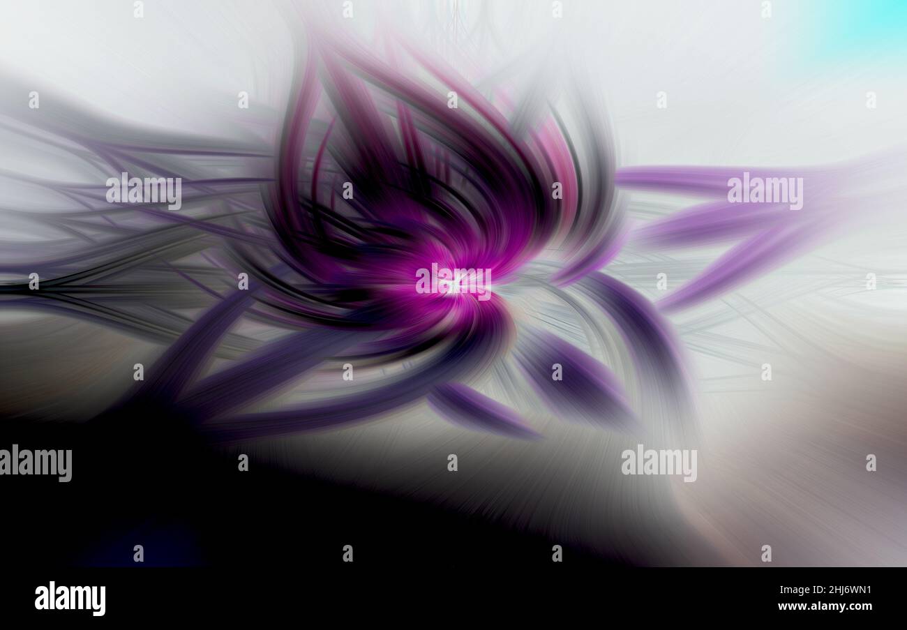 A 3D rendering of an abstract twisted light fibers effect background ...