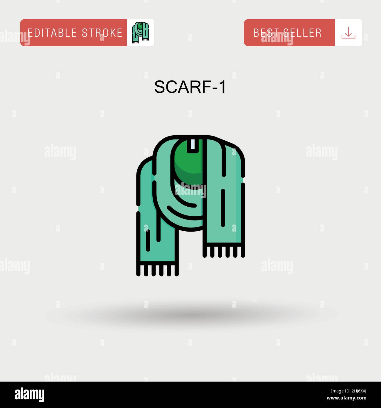 Scarf-1 Simple vector icon Stock Vector Image & Art - Alamy