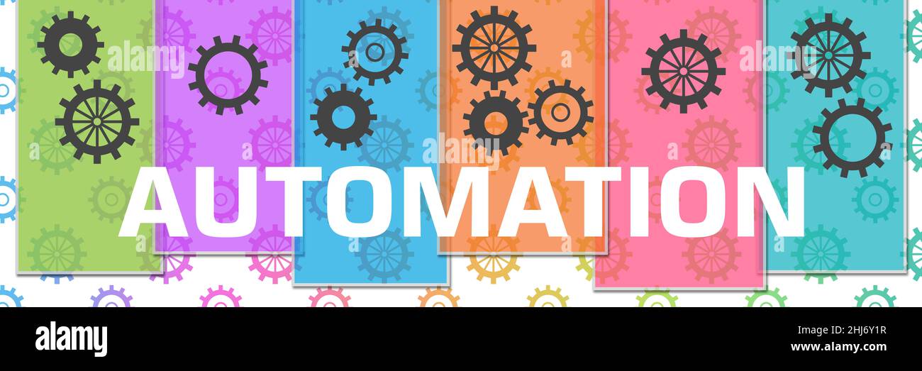 Automation Gears Colorful Texture Stripes Stock Photo - Alamy
