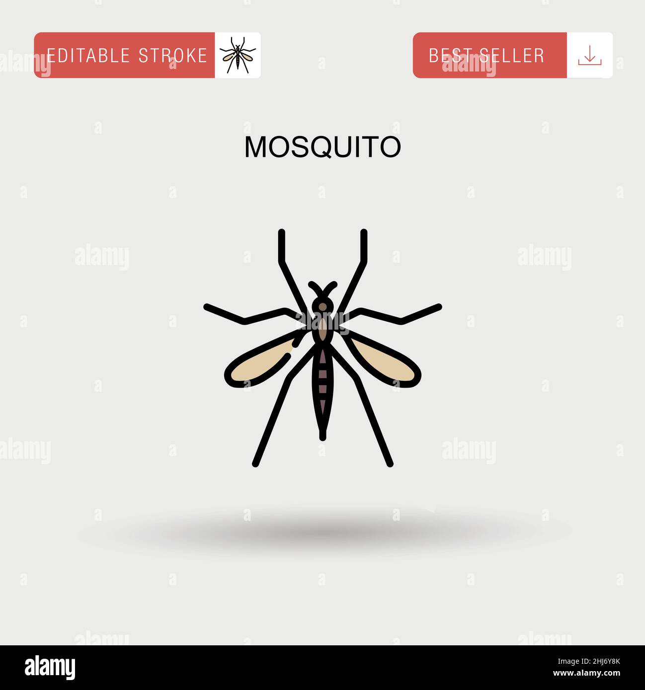 Mosquito Simple vector icon Stock Vector Image & Art - Alamy