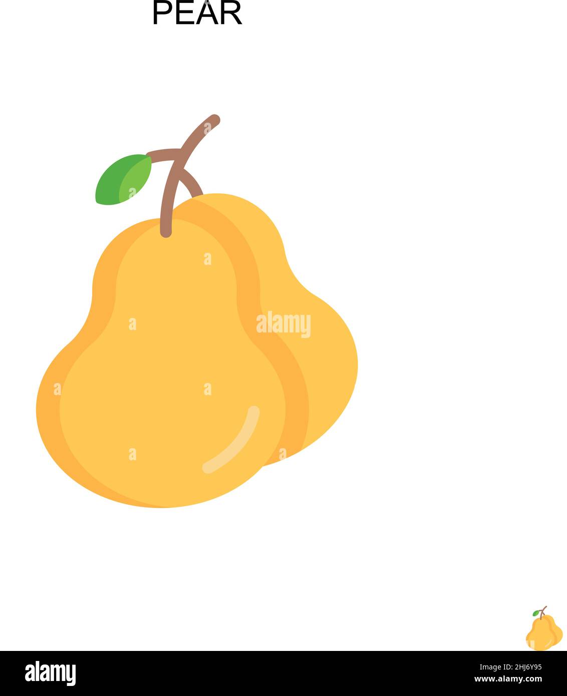 Cut pears Stock Vector Images - Alamy