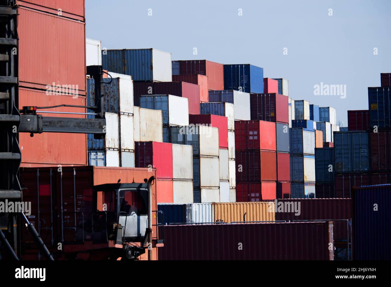 Pictured here is a pile of containers. Industry and Transportation ...