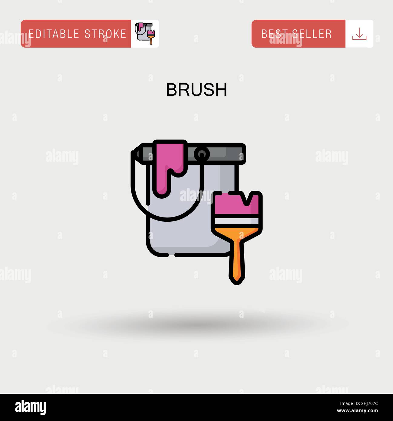 Brush Simple vector icon Stock Vector Image & Art - Alamy