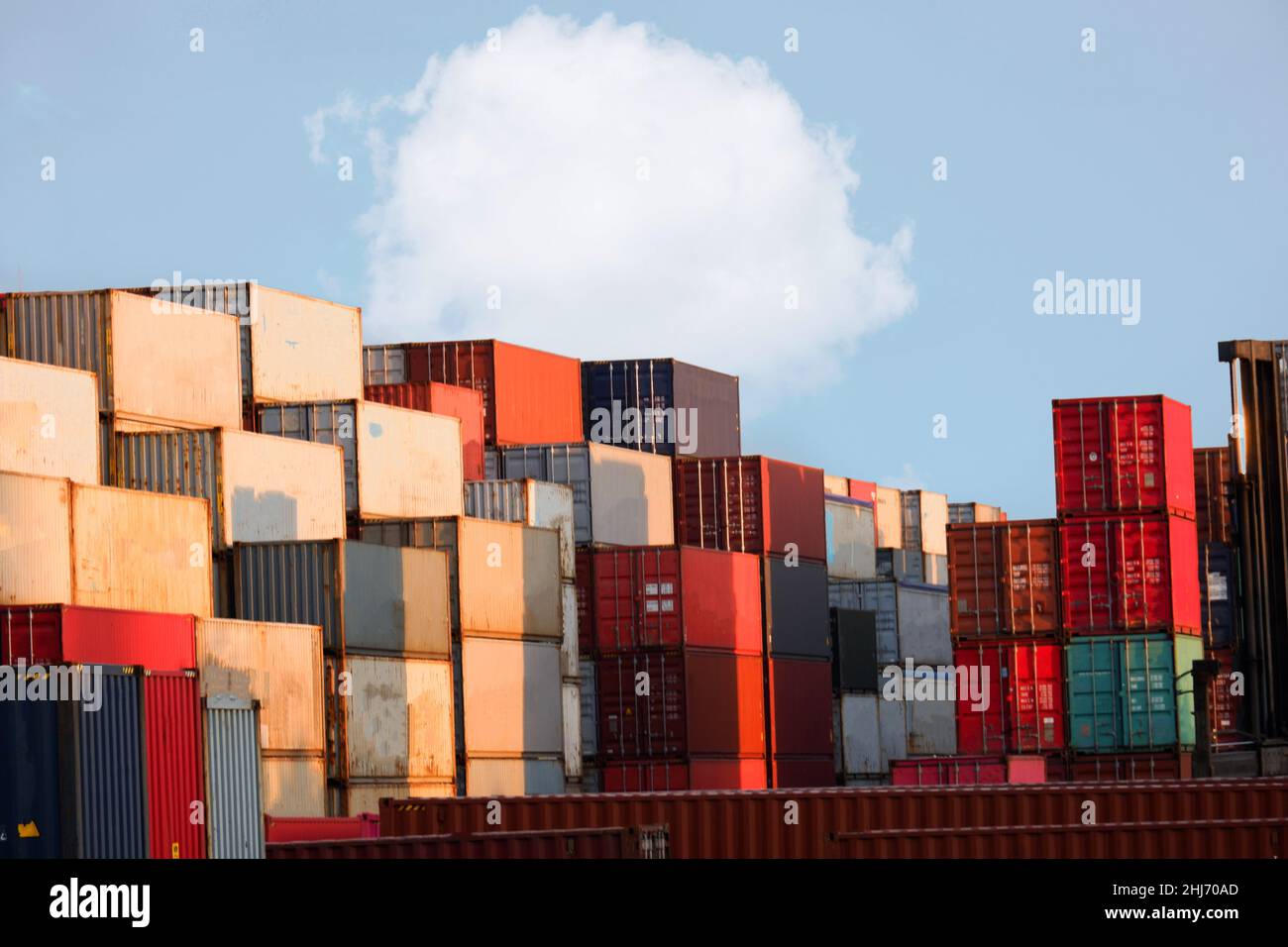 bulk containers In the container yard view of the import and export ...