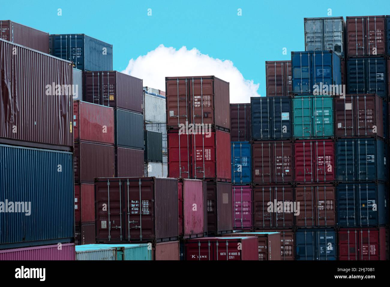 bulk containers In the container yard view of the import and export ...