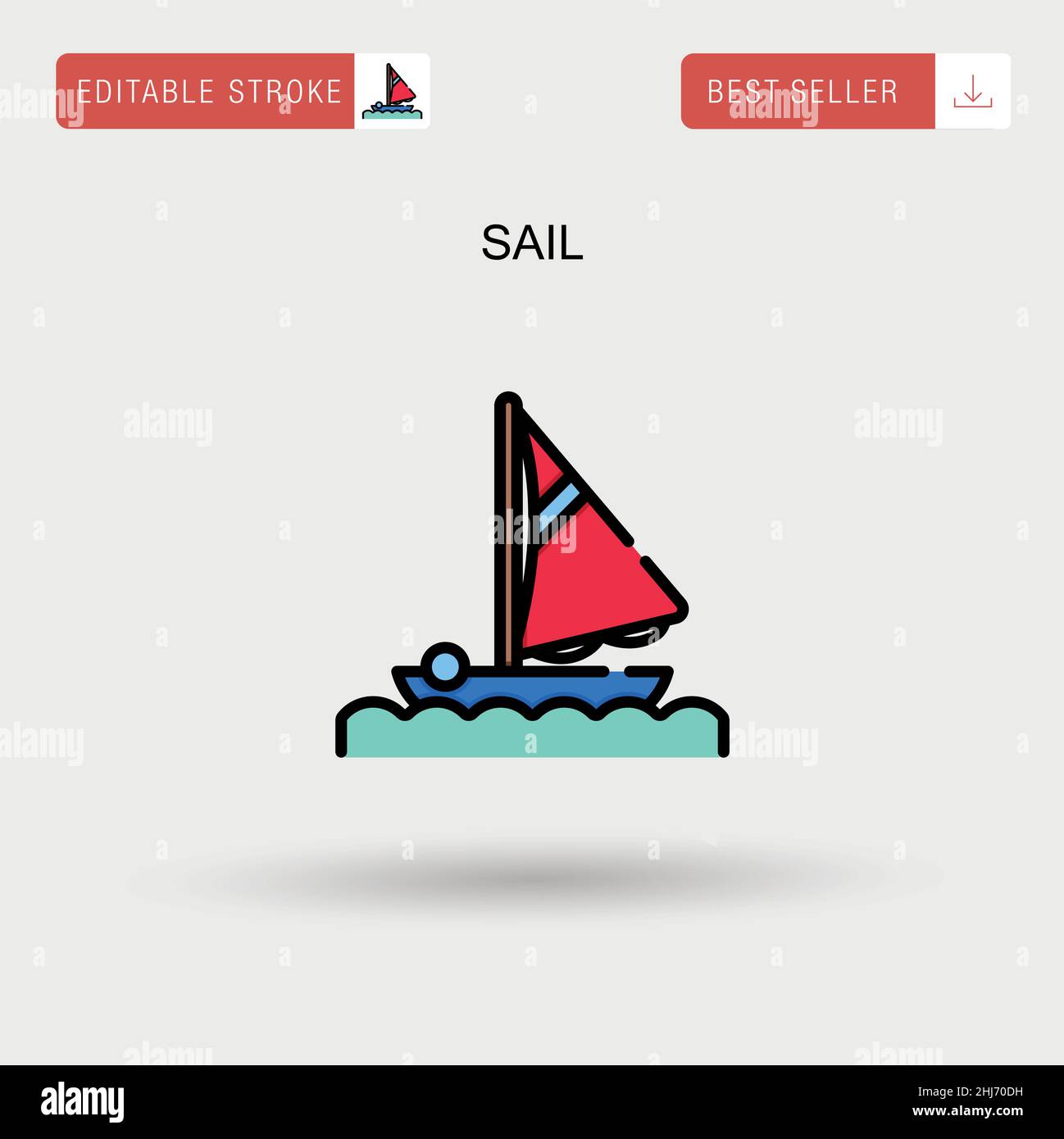 Sail Simple vector icon Stock Vector Image & Art - Alamy