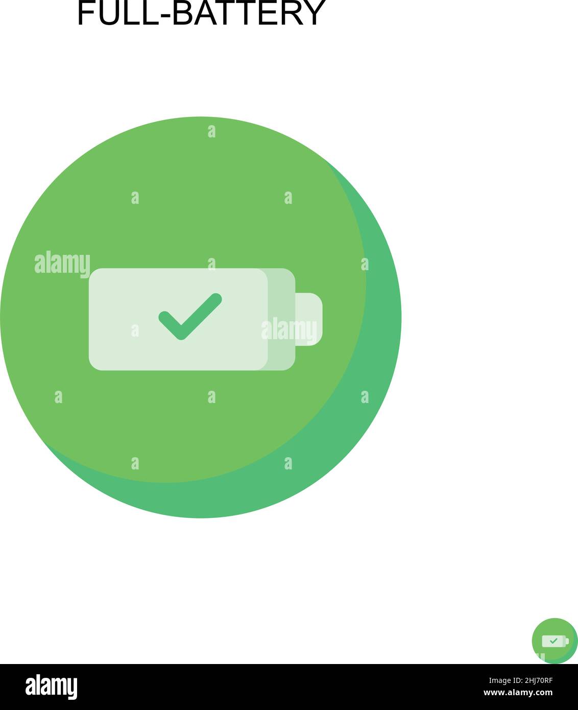 Full-battery Simple vector icon. Illustration symbol design template ...