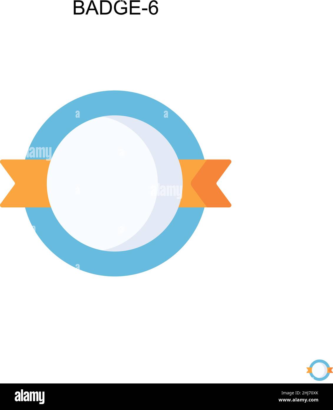 Badge-6 Simple vector icon. Illustration symbol design template for web ...
