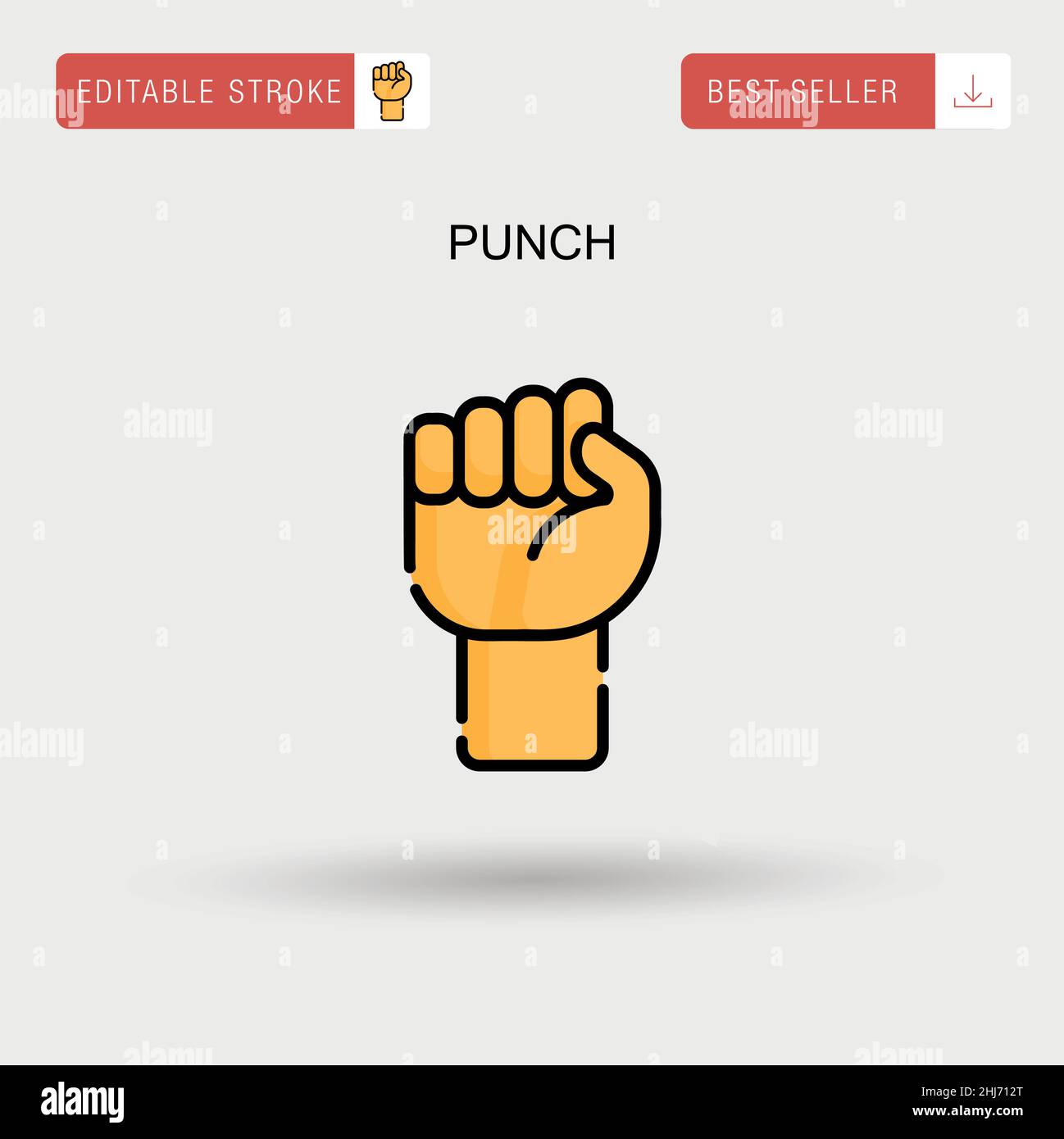 Punch Simple vector icon Stock Vector Image & Art - Alamy