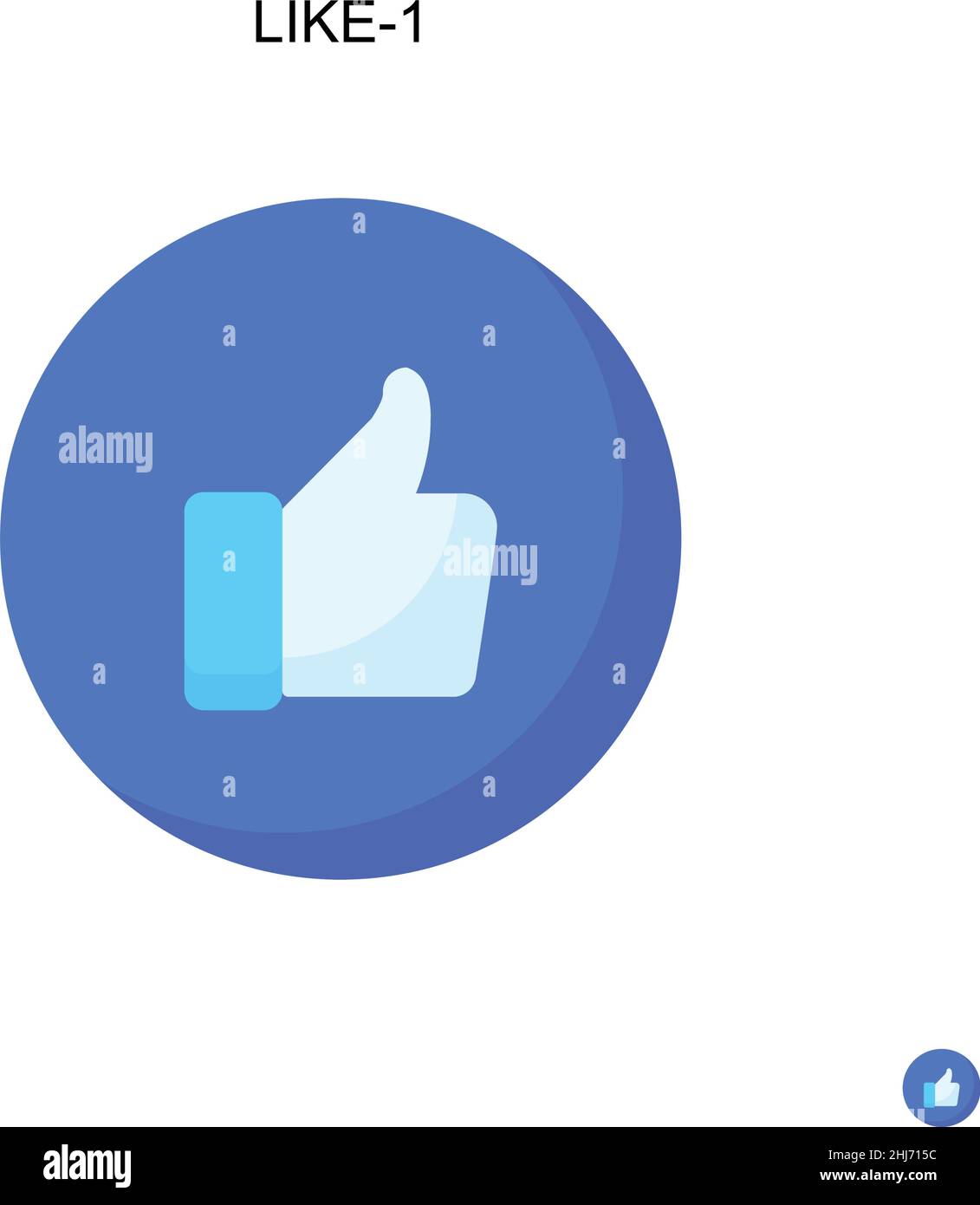 Like-1 Simple vector icon. Illustration symbol design template for web ...