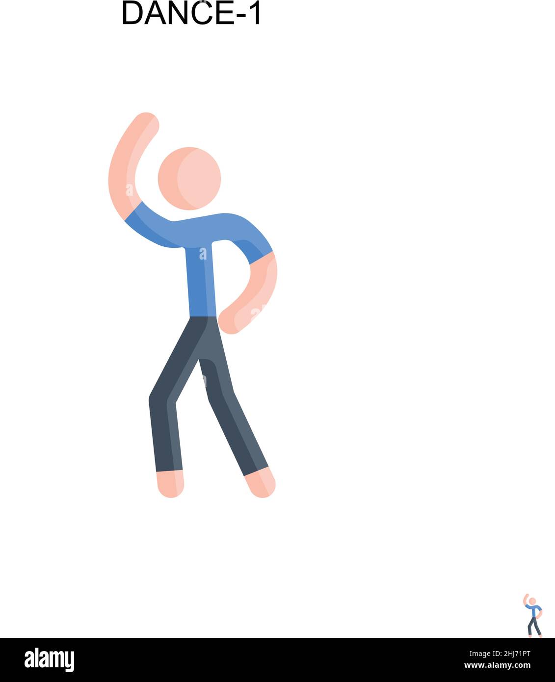 Dance-1 Simple vector icon. Illustration symbol design template for web ...