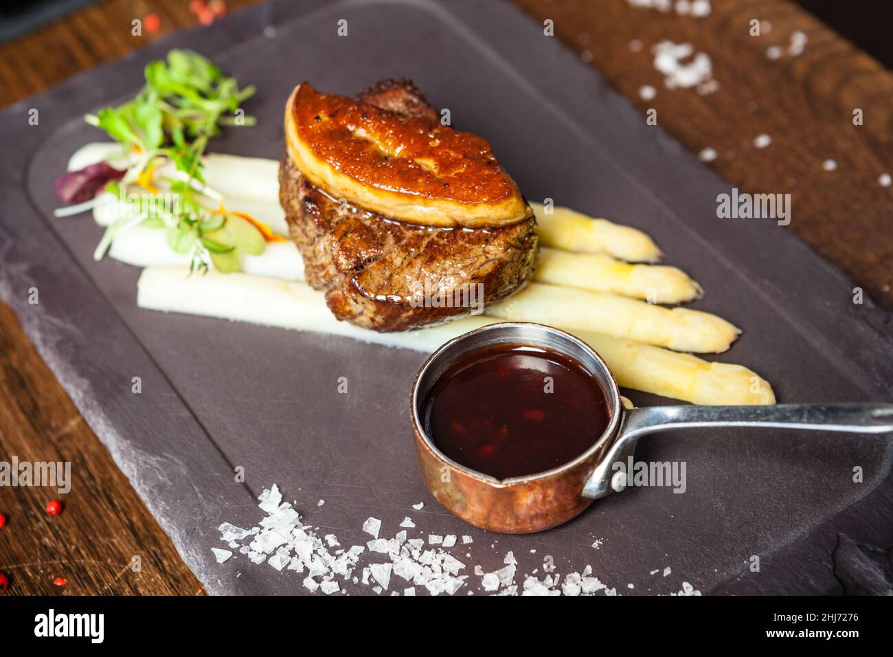 Tournedos Rossini. Foie gras, Black Angus beef tenderloin, white ...