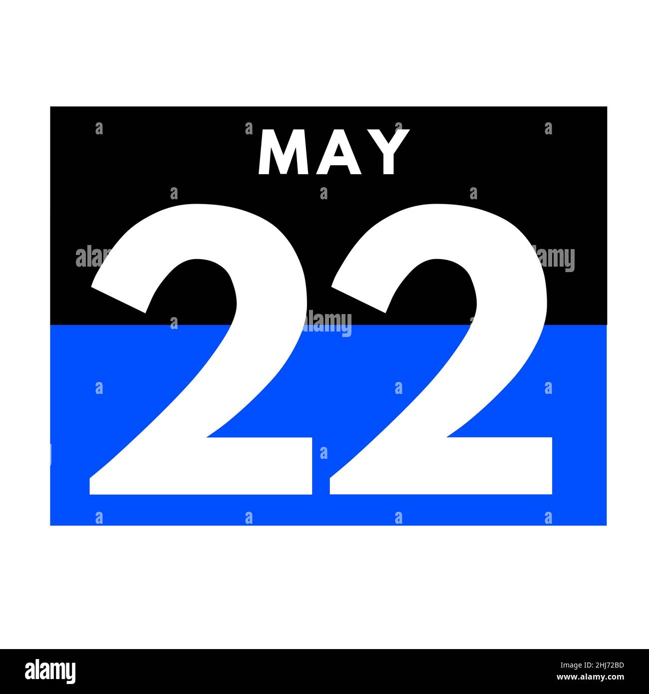 May 22 . Flat daily calendar icon .date ,day, month .calendar for the ...