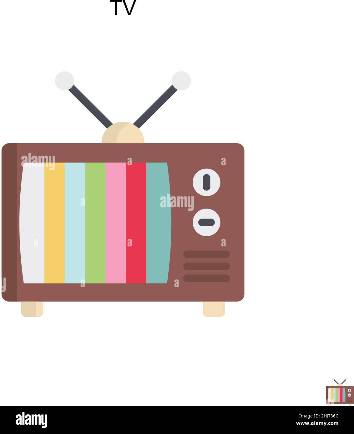 Tv Simple vector icon. Illustration symbol design template for web ...