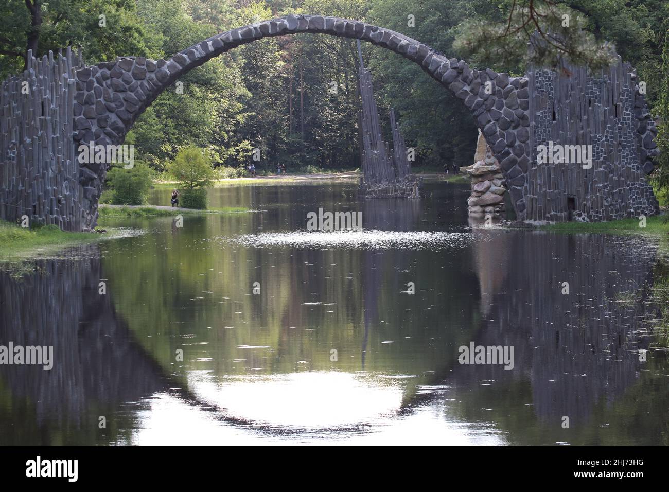 Rakotzbruecke know as devil's bridge, Germany Stock Photo - Alamy