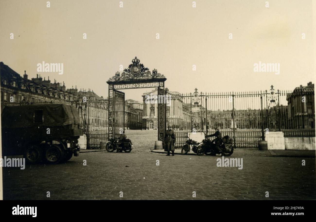 WWII WW2 german soldiers invades France - 14 june 1940, arriving in ...