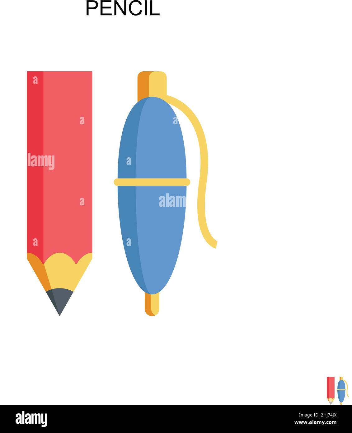 Pencil Simple vector icon. Illustration symbol design template for web ...
