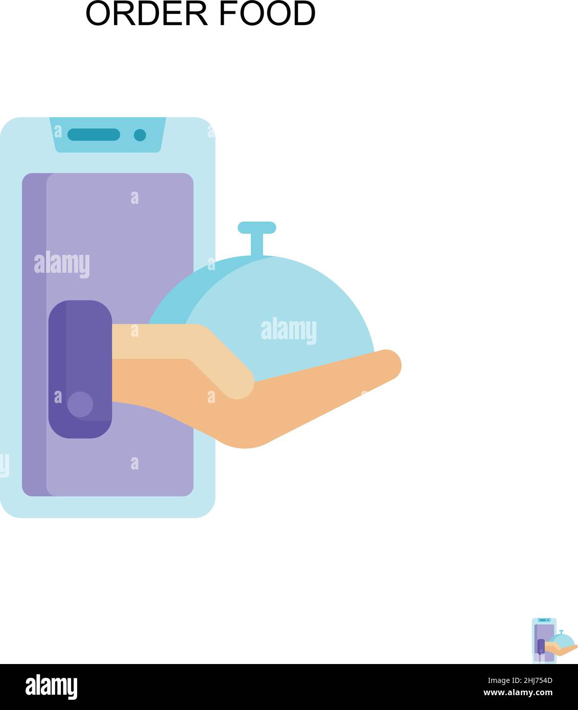 Order food Simple vector icon. Illustration symbol design template for ...