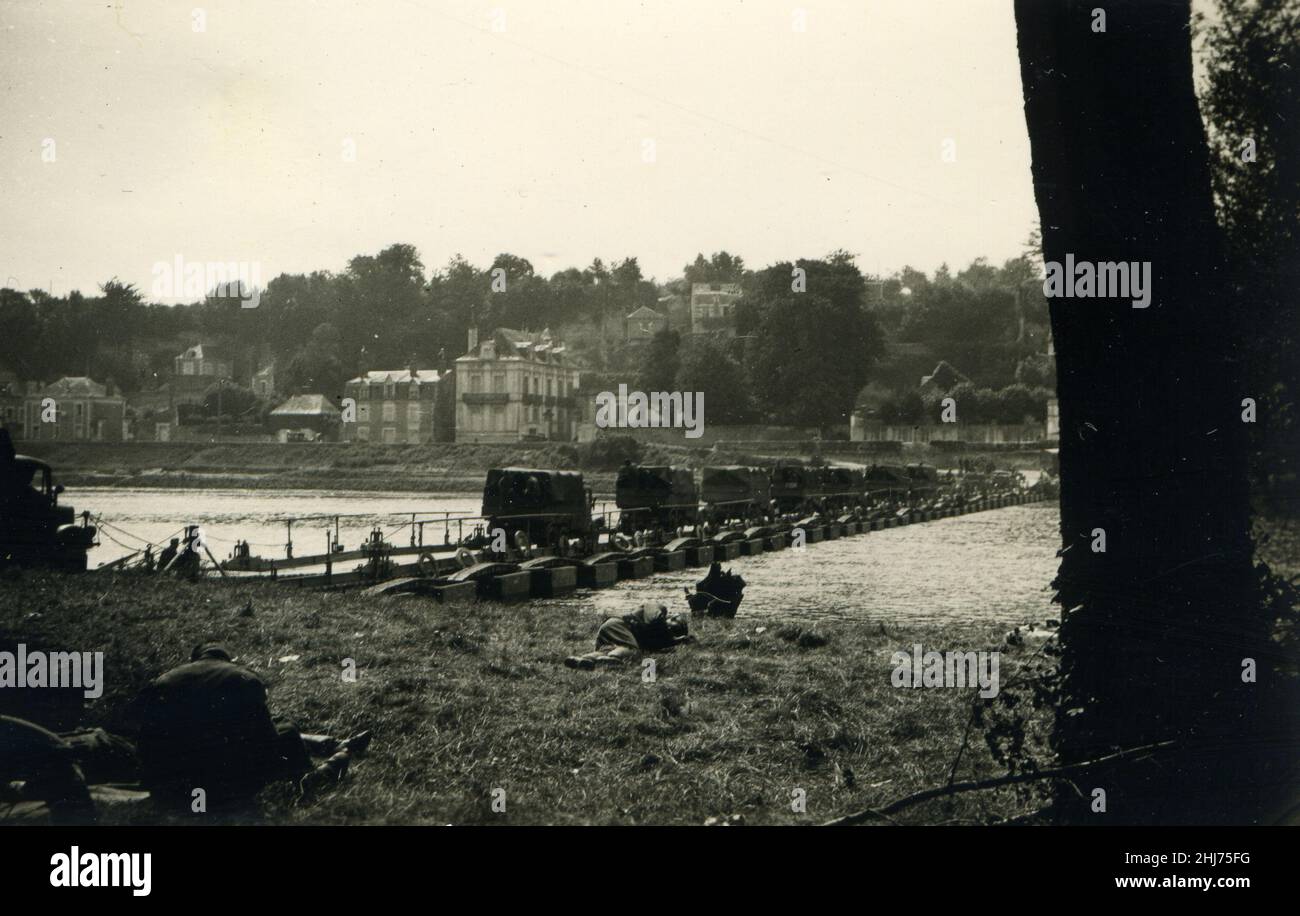 WWII WW2 german soldiers invades France - 21 june 1940, Amboise, Loire ...