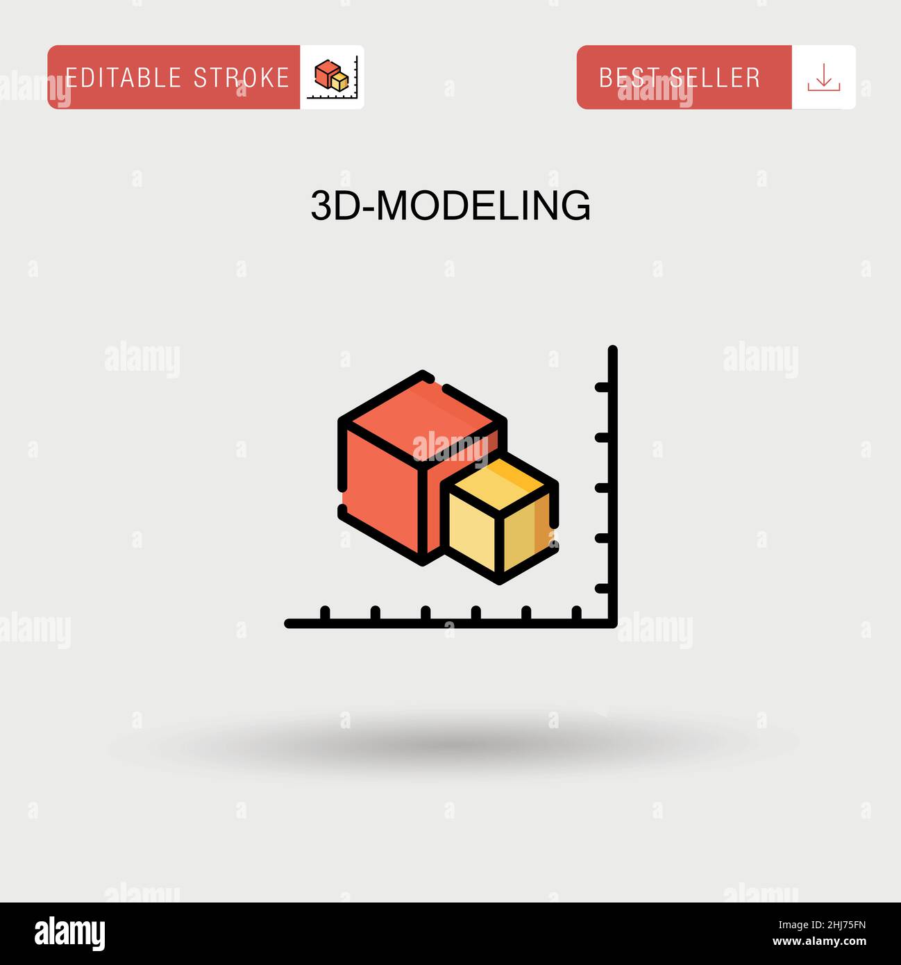 3d-modeling Simple vector icon Stock Vector Image & Art - Alamy