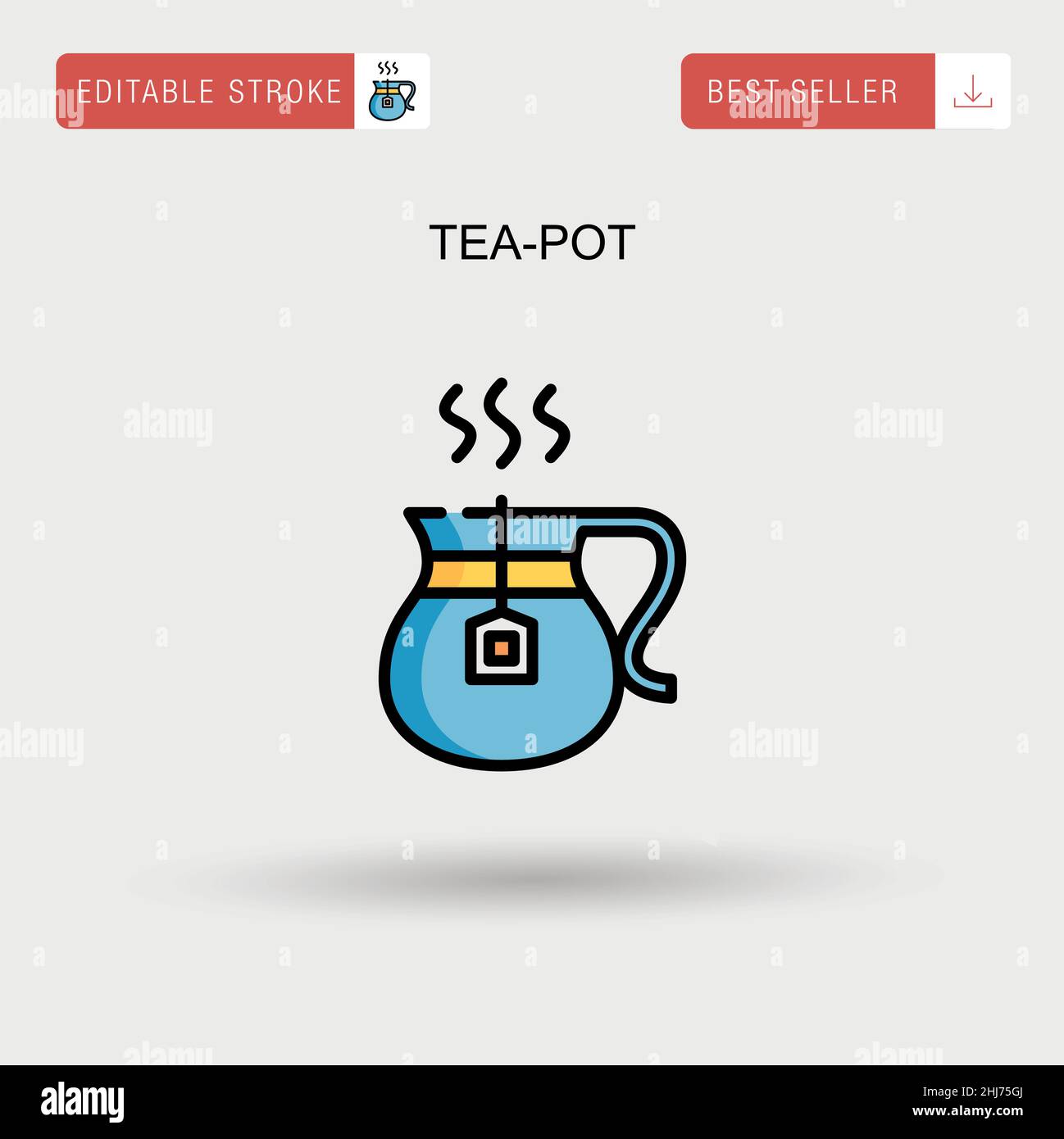 Tea-pot Simple vector icon Stock Vector Image & Art - Alamy