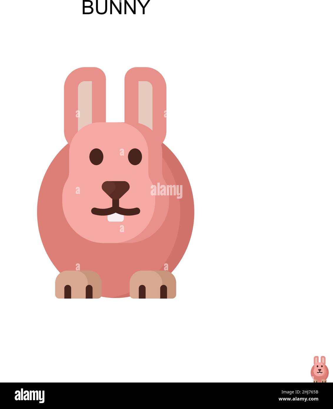 Bunny Simple vector icon. Illustration symbol design template for web ...