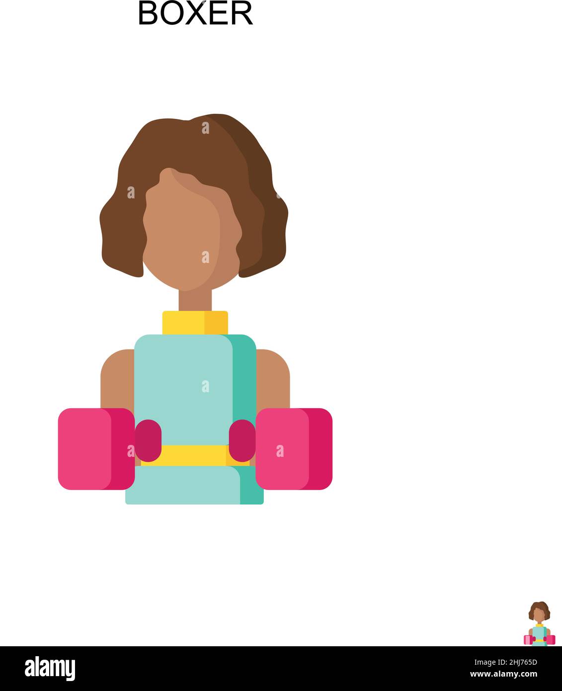 Boxer Simple vector icon. Illustration symbol design template for web ...