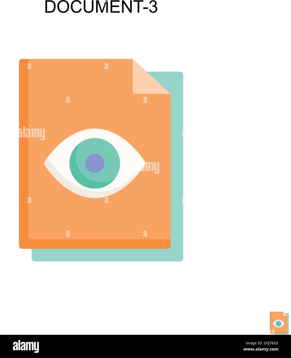 Document-3 Simple vector icon. Illustration symbol design template for ...