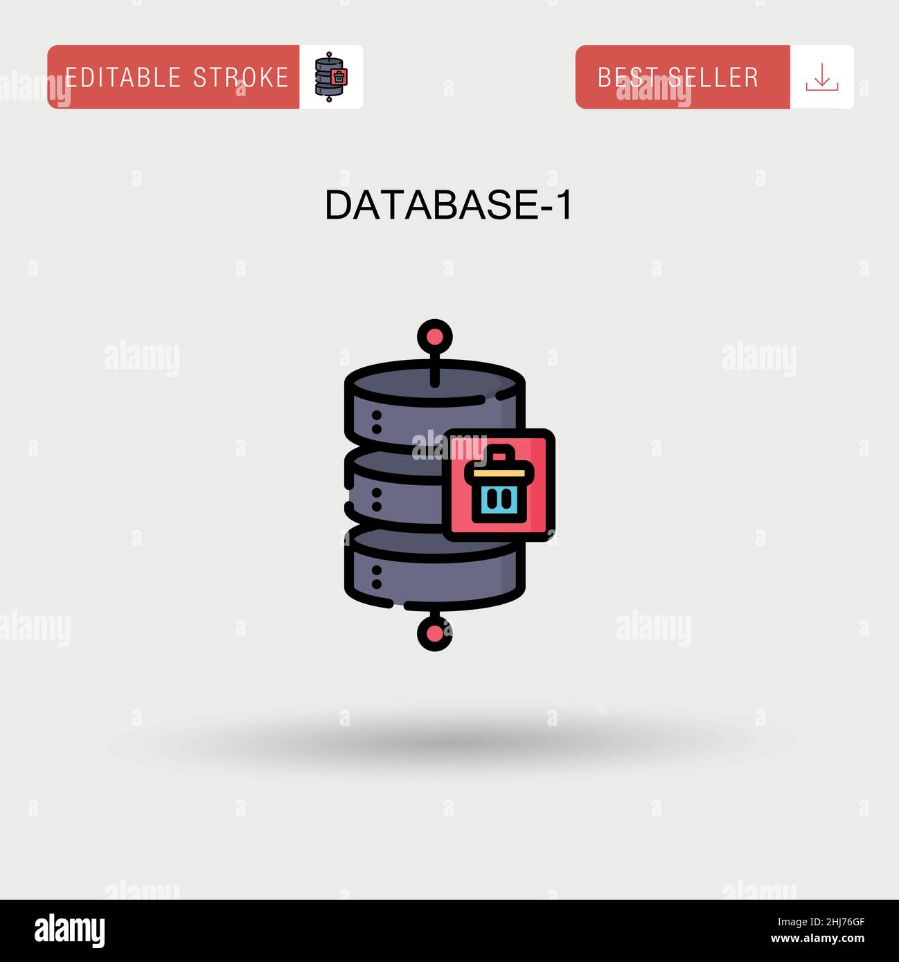 Database-1 Simple vector icon Stock Vector Image & Art - Alamy