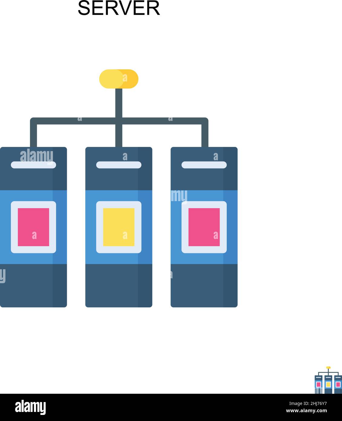 Server Simple vector icon. Illustration symbol design template for web ...